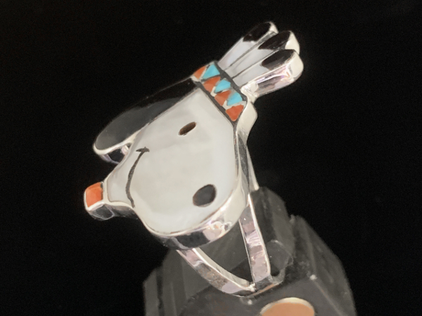 Peanuts Character ”Indian SNOOPY” inlay Ring by Don Dewaサイズ11号 [ロングブランチ ...