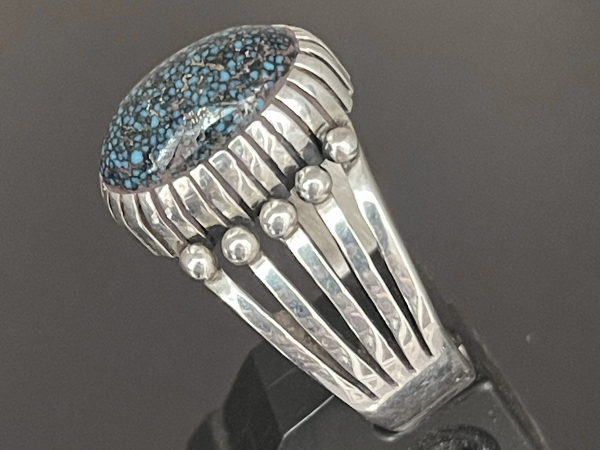 Lander Blue Turquoise Shank Ring by Howard Nelson リングサイズ21号 [ロングブランチ ...